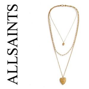 All Saints | Jewelry | Nwt All Saints Gold Toggle Coin Necklace | Poshmark